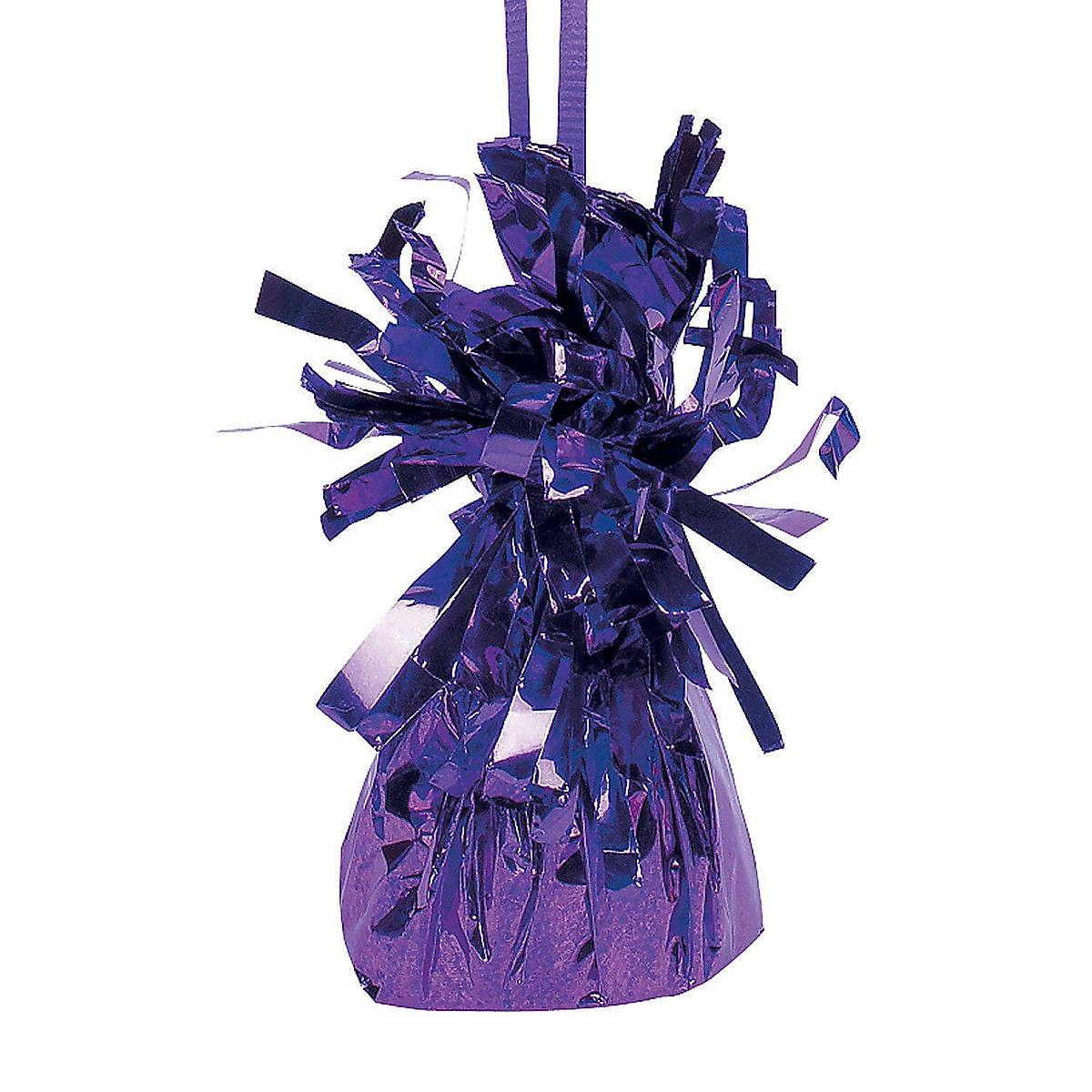 Purple Metallic Wrapped Balloon Weights for Birthday Party Decoration, Pack of 12
