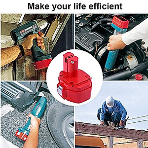 Replacement Battery Compatible with Makita 14.4V Battery Ni-MH 3.0Ah 1420 1422 1433 1434 1435 1435F 192699-A 193158-3 192600-1 Cordless Power Tool-2 Pack