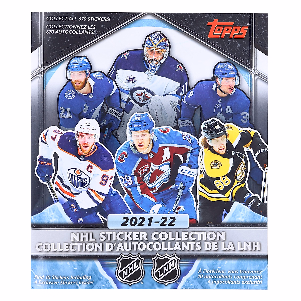 2021/22 Topps NHL Hockey Sticker Collection Album (includes 10 starter stickers)