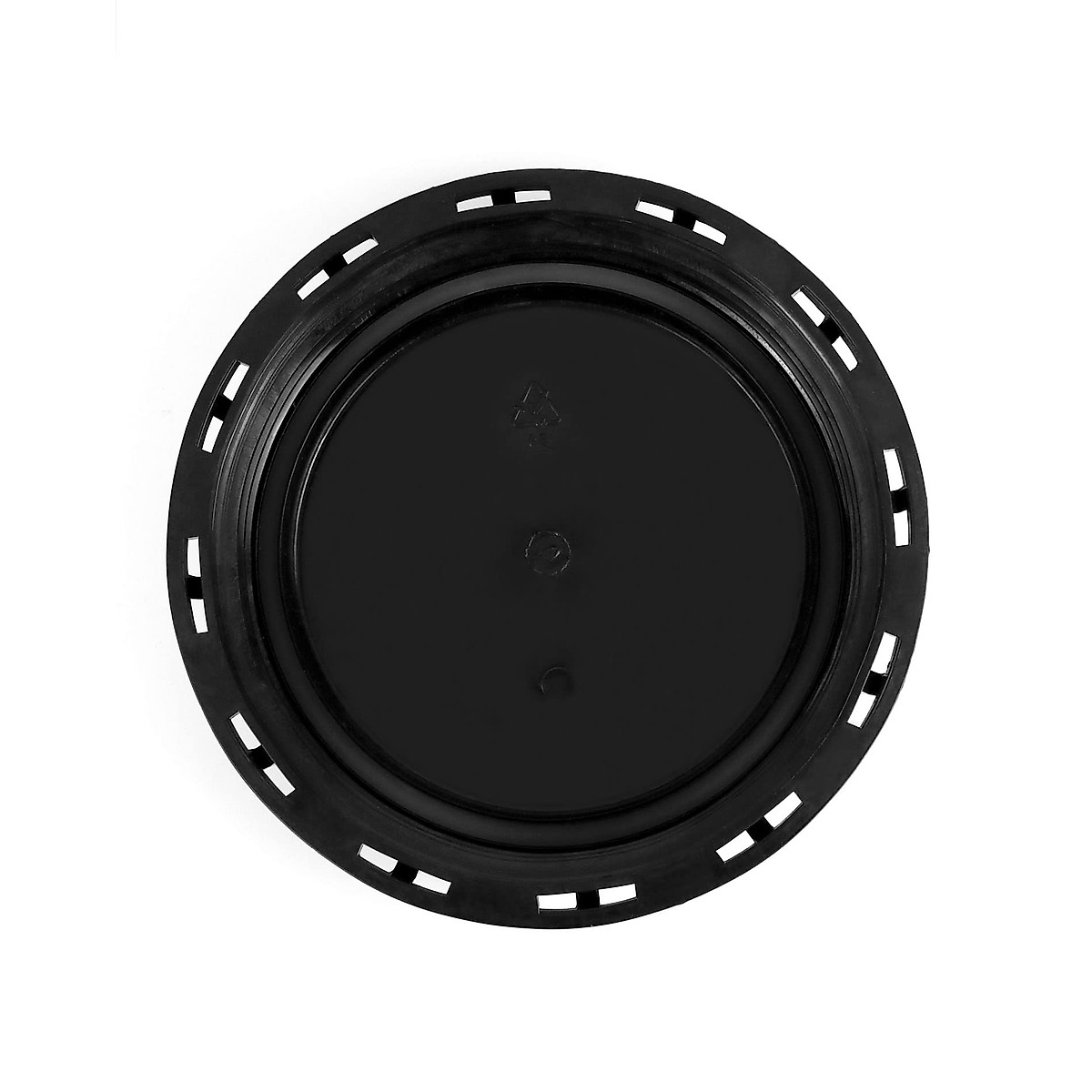 QWORK Black 6" Solid Cap Compatible with Mauser IBC Tote - High Density Polyethylene (HDPE) - Industrial-Grade Secure Seal - Resistant to Impact and Harsh Chemicals