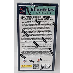2021 Panini Chronicles NFL Football Blaster Box (42 Cards Total) 4 Prestige Rookies + 8 Exclusive Pink Parallels
