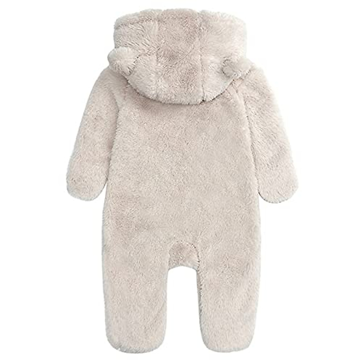 TAOHONG Newborn Baby Jumpsuit Hooded Fleece Rompers Infant Bear Ear Snowsuit Warm Outwear Outfits
