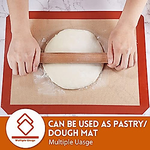 STATINT Non-Stick Silicone Baking Mat, Premium Food Safe - Pack of 2, for Cookie Oven Reusable Mat