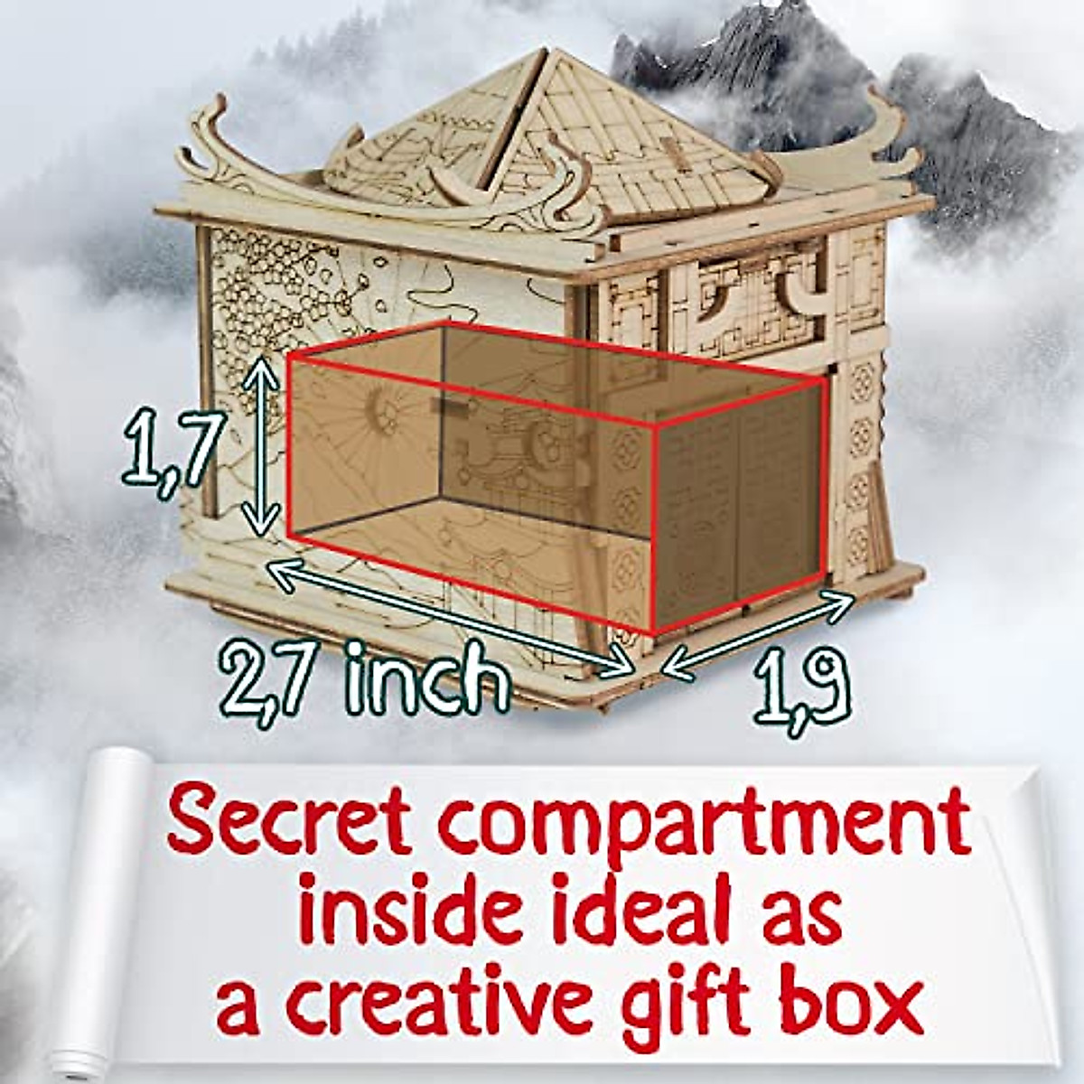ESC WELT House of Dragon Puzzle Box - Escape Room in a Box - Brain Teaser Puzzles for Adults & Kids - Puzzle Boxes with Hidden Compartment - Puzzle Games - Puzzle Money Box - 3D Puzzles for Adults