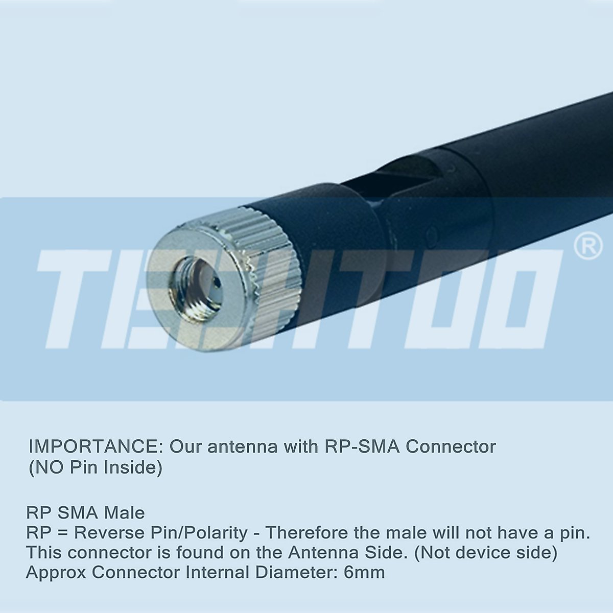 TECHTOO WiFi Antenna Dual Band 7dBi 2.4GHz/5.8GHz with RP-SMA Connector for Wireless Network Router USB Adapter PCI Card IP Camera DJI Phantom Wireless Range Extender FPV UAV Drone