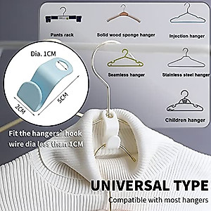 200PCS Clothes Hanger Connector Hooks, 4-Colors Hanger Extender Clips, Plastic Magic Hanger Hooks for Hangers Space Saving and Clothes Closet Organizer