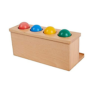 Adena Montessori Baby Push Object Permanence Ball Push Toy for 1 Year Toddler 2 Year Old