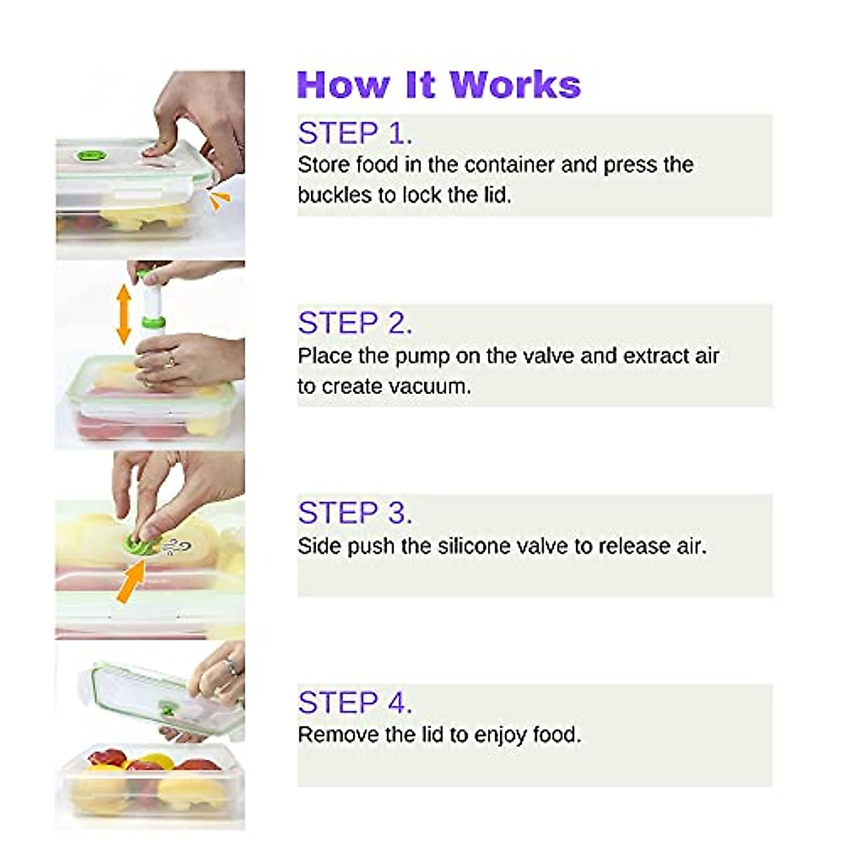 Lasting Freshness 19 Piece Vacuum Seal Food Storage Container Set, Rectangle