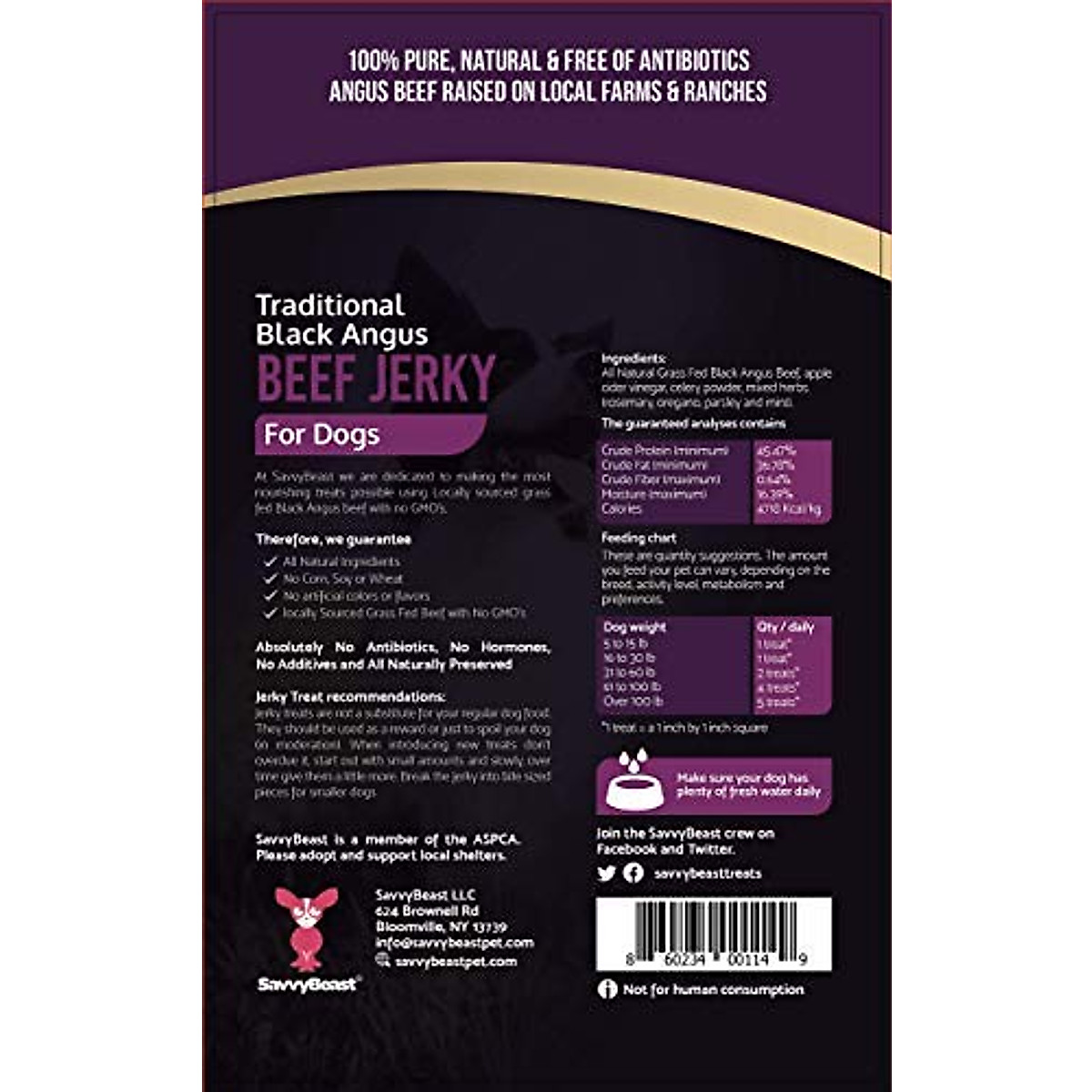 Beef Jerky Dog Treats for Dogs - 16 oz Grass-Fed Natural Real Meat Jerky Made in the USA Only - Thin Healthy Grain Free Chew Sticks - High in Protein Tender Strips - Perfect for Training & Rewarding