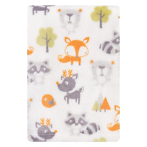 Trend Lab Plush Baby Blanket, Green Forest Pals