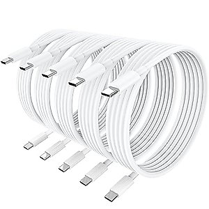 Apple USB C to C Cable 5Pack 10 FT,Long Type C Charging Cord Fast Charger for iPhone 15/15 Pro Max/13/15Pro/MacBook Air 2023/iPad Pro 2023, iPad Air 5,and More