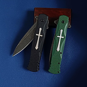 MADSMAUG Pocket Knife, EDC Folding Knife with G10 Handle, Great festival Christmas Gift EDC knife For Men Women Outdoor Survival Camping knife