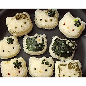 Halloluck 3 Pack DIY Sushi Rice Decorating Mold Picnic Kitchen Animal Mold Rice Mold Shaper Bento Accessories