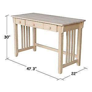 International Concepts Mission Computer Desk, Unfinished