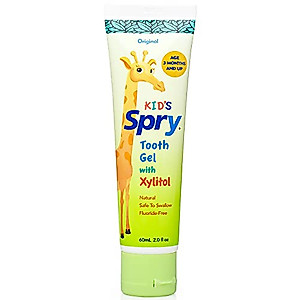 Xlear - Spry Kid's Tooth Gel with Xylitol, Original Flavor 2 oz Tube,Pk of 4