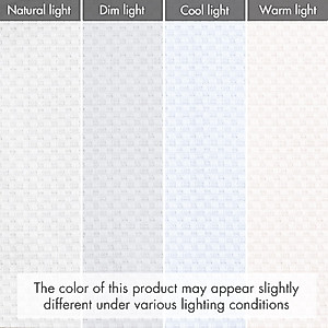 Madison Park Galen Cordless Roman Shades - Fabric Privacy Single Panel Darkening, Energy Efficient, Thermal Insulated Window Blind Treatment, for Bedroom, Living Room Decor, 27" x 64", White