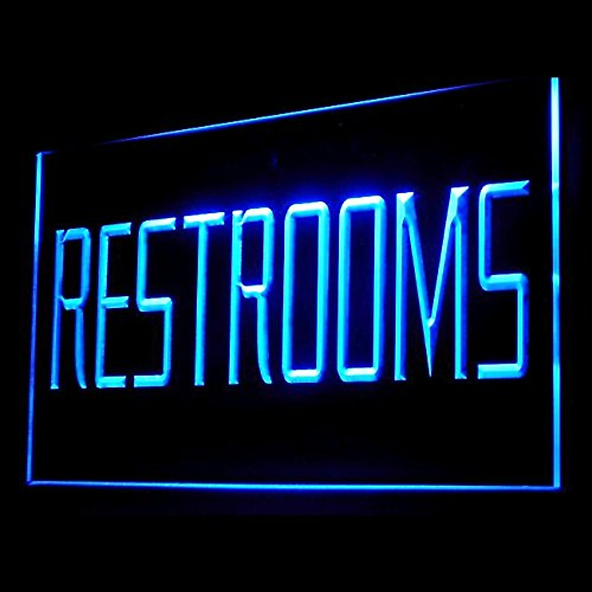 120015 Toilet Restrooms Washroom Lounge Bathroom For Restaurant Cafe Shop Mall Bar Display LED Light Neon Sign (12" X 8", Blue)