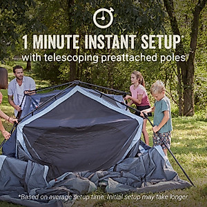 Coleman Skylodge 10-Person Camping Tent with Instant Setup and Screened Porch, Weatherproof Family Tent with Pre-Attached Poles, Screened-in Porch, and Rainfly; Sets Up in About 1 Minute