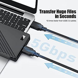 Qmiypf USB to USB Cable 3FT - USB 3.0 Cable USB A to USB A USB Male to Male Double End USB to USB Cord Compatible with Hard Drive Enclosures, Laptop Cooler and More