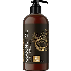 Fractionated Coconut Oil for Skin and Hair - 100% Pure Coconut Oil Liquid Moisturizer and Carrier Oil for Essential Oils Mixing for Skin - Natural Non Greasy Coconut Massage Oil for All Skin Types