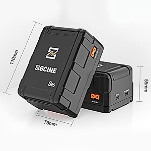 ZGCINE ZG-S95 V Mount V-Lock Battery 6400mAh(95Wh/14.8V) with D-TAP,USB-C,BP Input & Output, Mini Power Bank for Cameras, Camcorders, LED Lights, Monitors and Smartphone