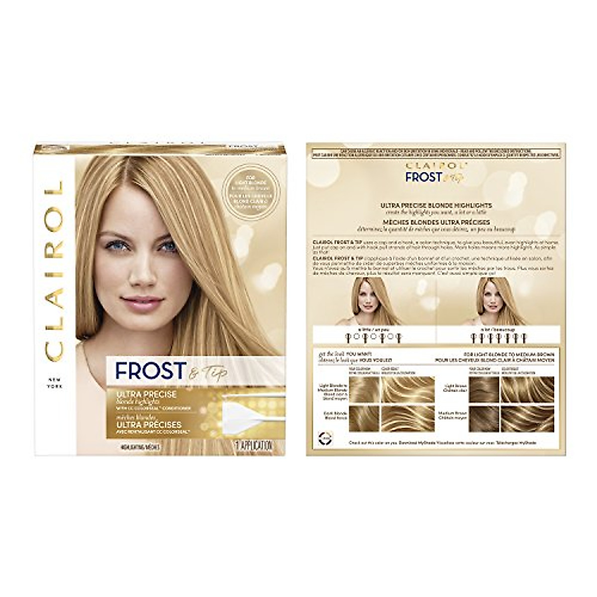 Clairol Nice'n Easy Frost & Tip Original Hair Dye, Light Blonde to Medium Brown Hair Color, Pack of 2