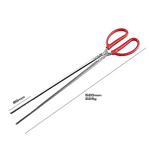 Super Leader Fireplace Tongs Heavy-Duty Log Tweezers Indoor Firewood Tongs Claw Grabber for Wood Stove Outdoor Long Logs Tweezers for Fire Pit Campfire Fire Place Tools Accessories