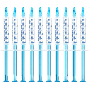 EZGO 10 Pack Teeth Whitening Gel Refills 22% Bleaching Gel, No Sensitive Teeth Whitener, Great for Sensitive Tooth Whitening, Carbamide Peroxide Teeth Whitening Gel, Mint Flavor (10X 3ML)