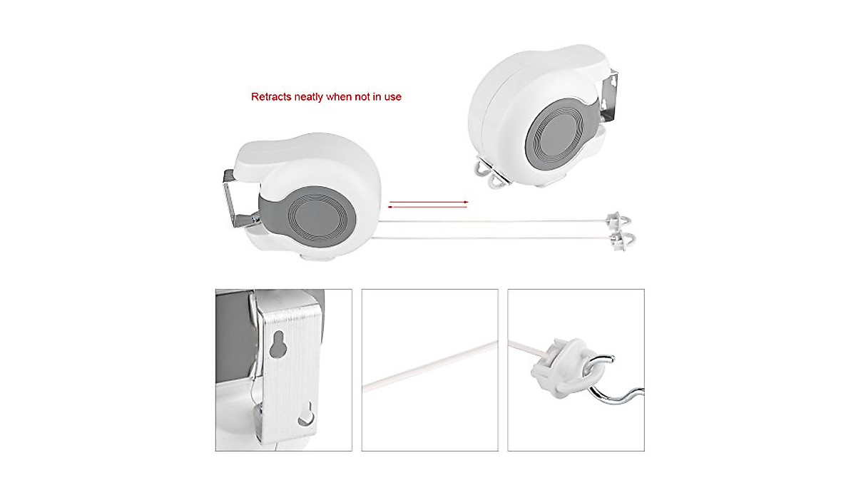 Semme Dual Retractable Clothes Line - Easy to Use & Install