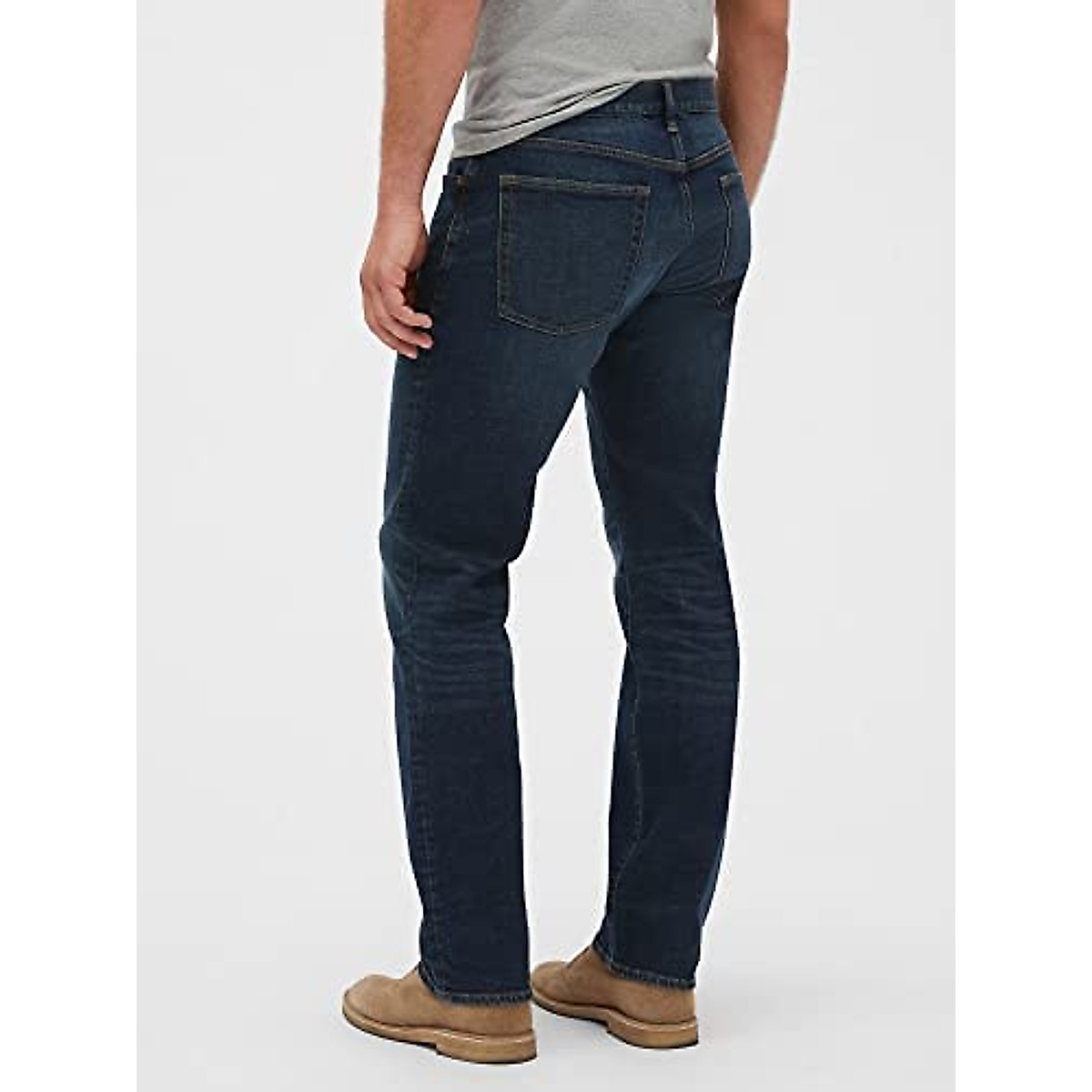 GAP Mens Straight Fit Jeans, Tinted Blue, 40W x 32L US