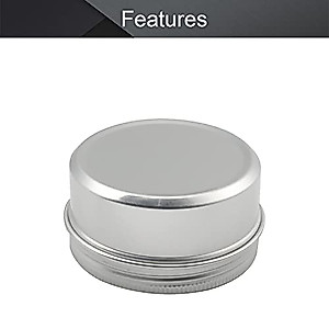 Othmro 3.4 oz Round Metal Tins Aluminum Tin Cans Jar Refillable Containers 100ml Tin Cans Tin Bottles Containers with Screw Lid for Lip Balm Crafts Cosmetic Candles Silver 68×35mm