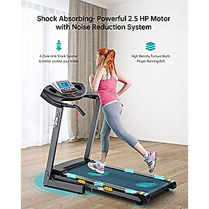 Auto Incline Treadmill 12-Level Automatic Incline Adjustment Folding Treadmill Electric Treadmill for HomeWorkout Running Machine Pre-Set Training Programs & Large LCD Display