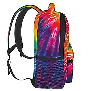 YSBKN Kid's Mini Backpack 12 inch Colorful Rainbow Tie Dye Backpack Schoolbag Preschool Kindergarten Children Bag Nursery Travel Bag for Toddler Boys Girls Age 3-7