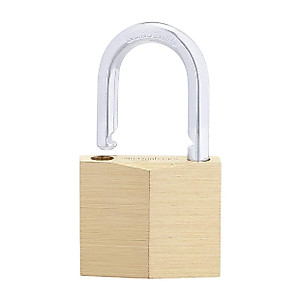 Amazon Basics 1-9/16-inch Keyed Padlock, Brass, 2-Pack