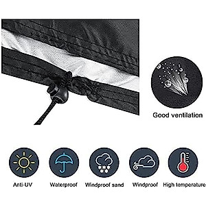 Lawn Mower Cover,Riding Lawn Mower Cover for Rider Garden Tractor.Outdoor Heavy Duty Protects Against Water, UV, Dust, Dirt, Wind.72 L x 54" W x 46" H (Black)