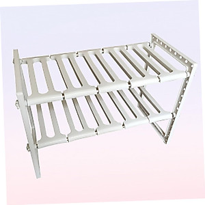 RORPOIR Utensil Holder for Kitchen Counter Dish Drainers Retractable Sink Drain Rack Space-Saving Shelf White