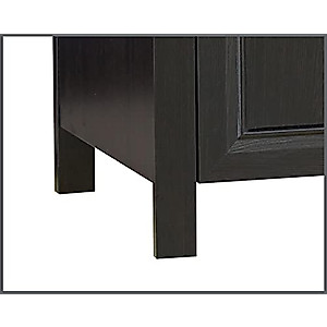 Saint Birch Ansel 2-Door Modern Wood Storage Cabinet in Black