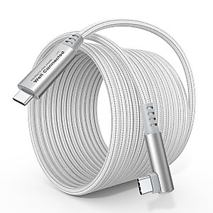 6AMGame 16Ft Link Cable for Oculus Quest 3/2/Pro Gaming Accessories PC Steam VR Headset High Speed USB C to C Charging Cord