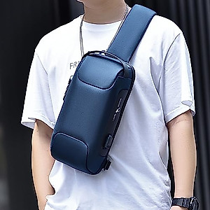 Hounyoln Chest Bag for MSI Claw & Odin 2, Carry Case Shockproof Shell Protective Crossbody for Travel and Home Storage Odin 2 (Blue)