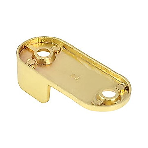 Coshar 20pcs Oval Closet Rod End Supports, Wardrobe Rod Brackets, Zinc Alloy, Fit Rod Inside Diameter 16mm/0.63inch, Gold