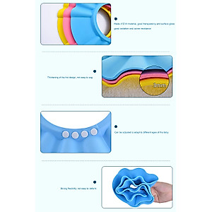 LOHOME(TM) Safe Shampoo Shower Bathing Protect Soft Cap Hat for Baby Children Kids (Blue)