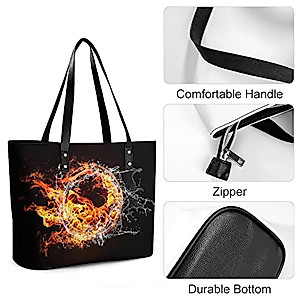 Womens Handbag Water Circle Leather Tote Bag Top Handle Satchel Bags For Lady