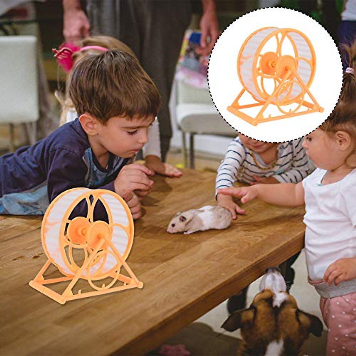 Guinea Pig Toys Hamster Cage Toys 2 Pack Hamster Exercise Wheel- Hamster Jogging Wheel Hamster Running Wheel Hamster Wheel Silent Hamster Jogging Hamster Jogging Wheel Toy Pet Toys
