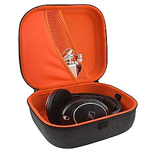 Geekria Shield Headphones Case Compatible with Sennheiser HD400PRO, HD 560S, HD598, HD 599SE, HD280PRO, HD 600 Case, Replacement Hard Shell Travel Carrying Bag with Cable Storage (Dark Grey)