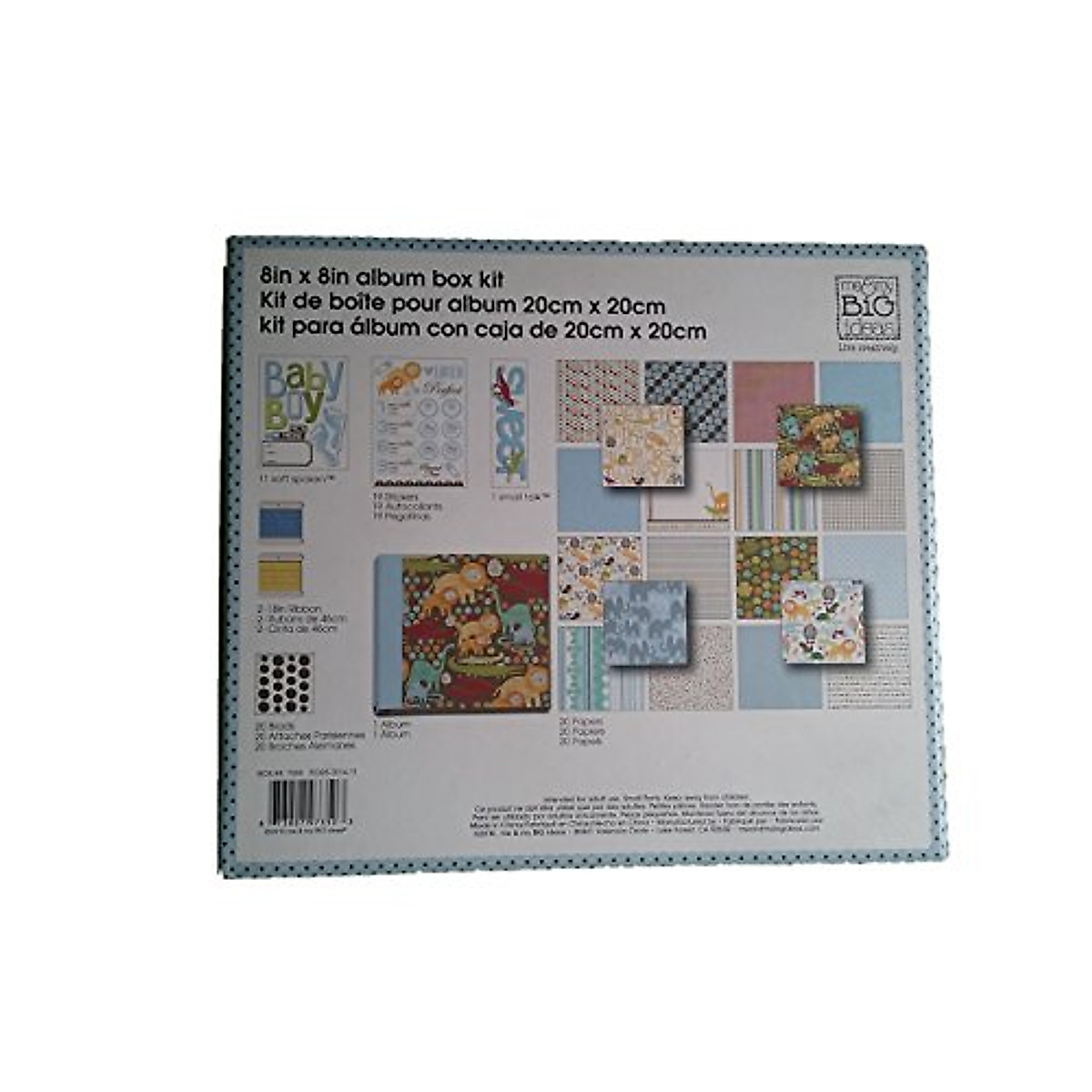 Me & My Big Ideas 8in X 8in Scrapbook Box Kit Baby Boy