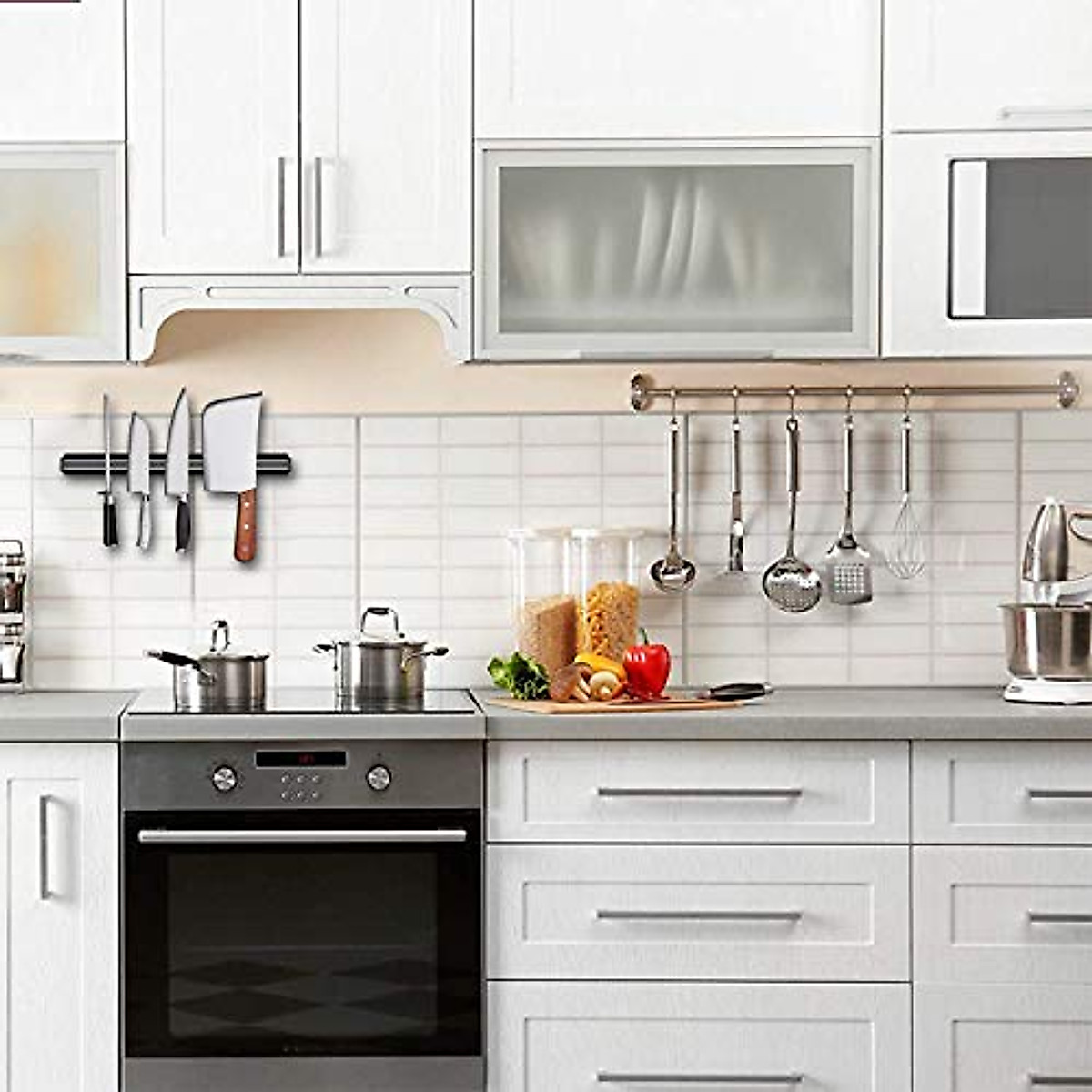 Magnetic Knife Strips(15 Inch X Set Of 2) Magnetic Knife Storage Strip, Knife Holder, Knife Rack, Knife Strip, Kitchen Utensil Holder, Tool Holder, Multipurpose Magnetic Knife Rack