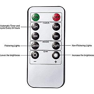 LED Moving Wick Candles with Timer, Battery Operated Flameless Electric Romantic Candles with Flickering Warm White Light, Flameless Fake Candles with Holders for Home Fireplace Christmas or Halloween