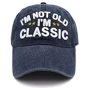 Funny Retirement or Birthday Gifts Hats for Men Women,I'm Not Old Classic Baseball Cap Gag Gifts for Dad Grandpa Old Man Senior Citizen