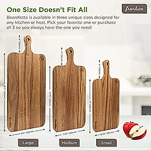 Boardlette Wood Cutting Board, Wooden Cutting Boards for Kitchen, Serving Board, Chopping Board, Wood Cutting Boards for Meat Cheese Bread Vegetables, Acacia Wood Medium