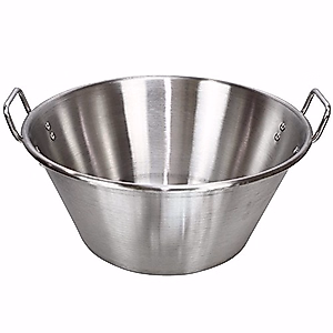 Barton Comal Large Deep 17" X 7.5" Stainless Steel Outdoor Para Carnitas Taco Disco Cocinar Plancha Griddle Tortillas Stir Fry Wok